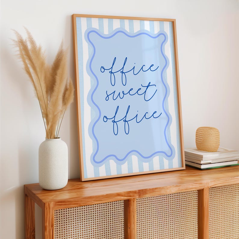 Office Sweet Office Print | Home Office Quote Poster | Office Wall ...