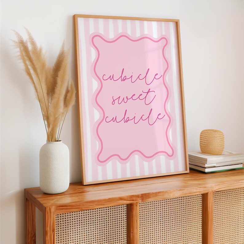Cubicle Sweet Cubicle Print | Office Quote Poster | Office Wall Decor ...