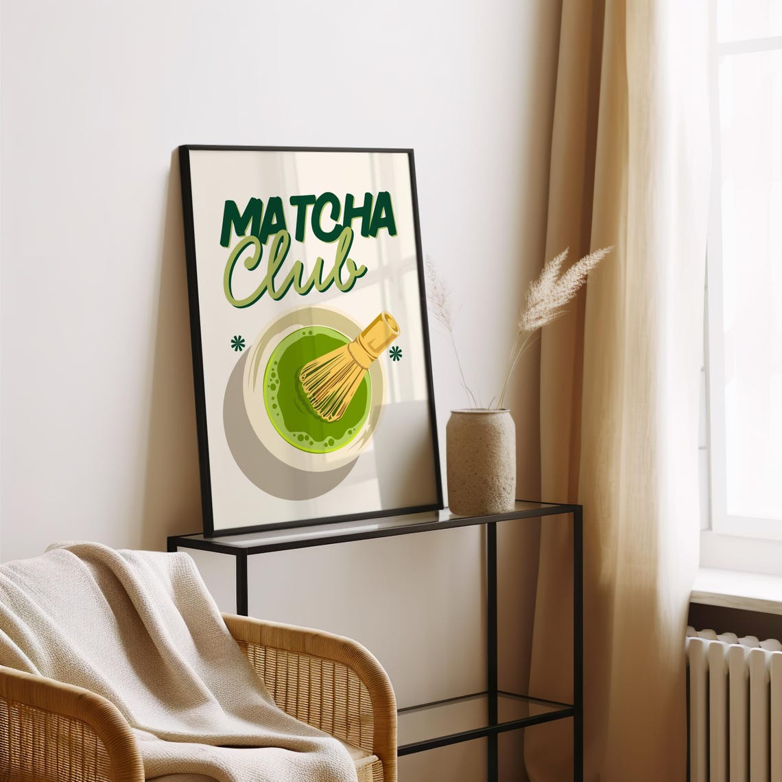 Matcha Latte Poster | Trendy Matcha Poster | Green Tea Art Print ...
