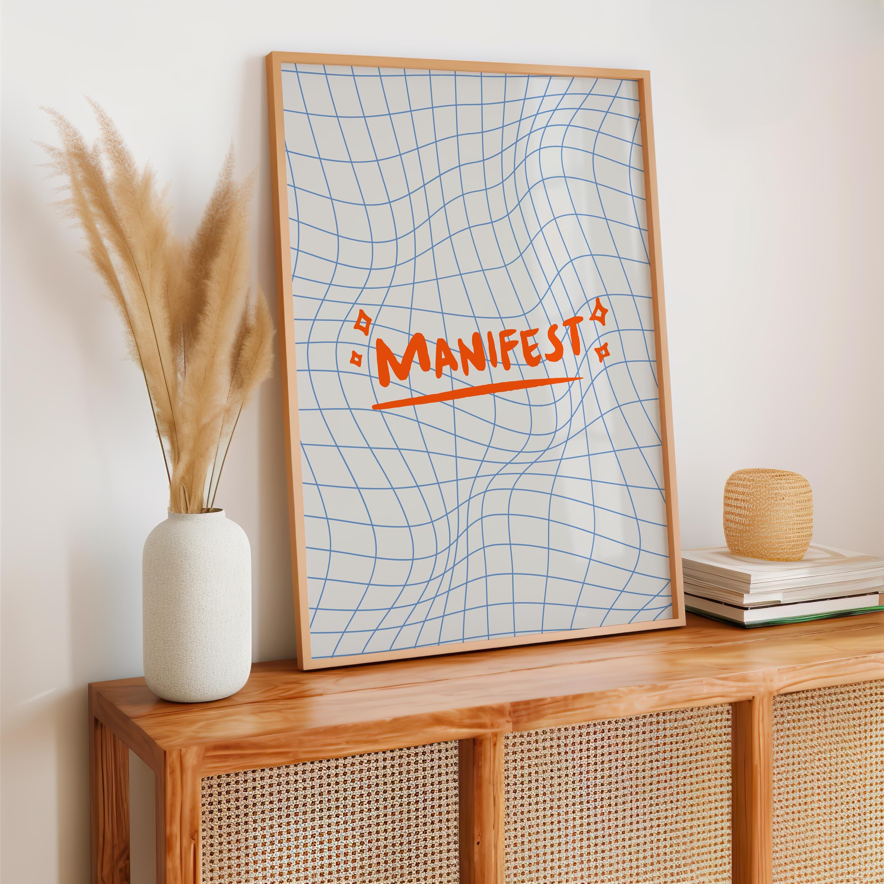 Manifest Art Print | Manifesting Posters | Inspirational Quote Poster ...