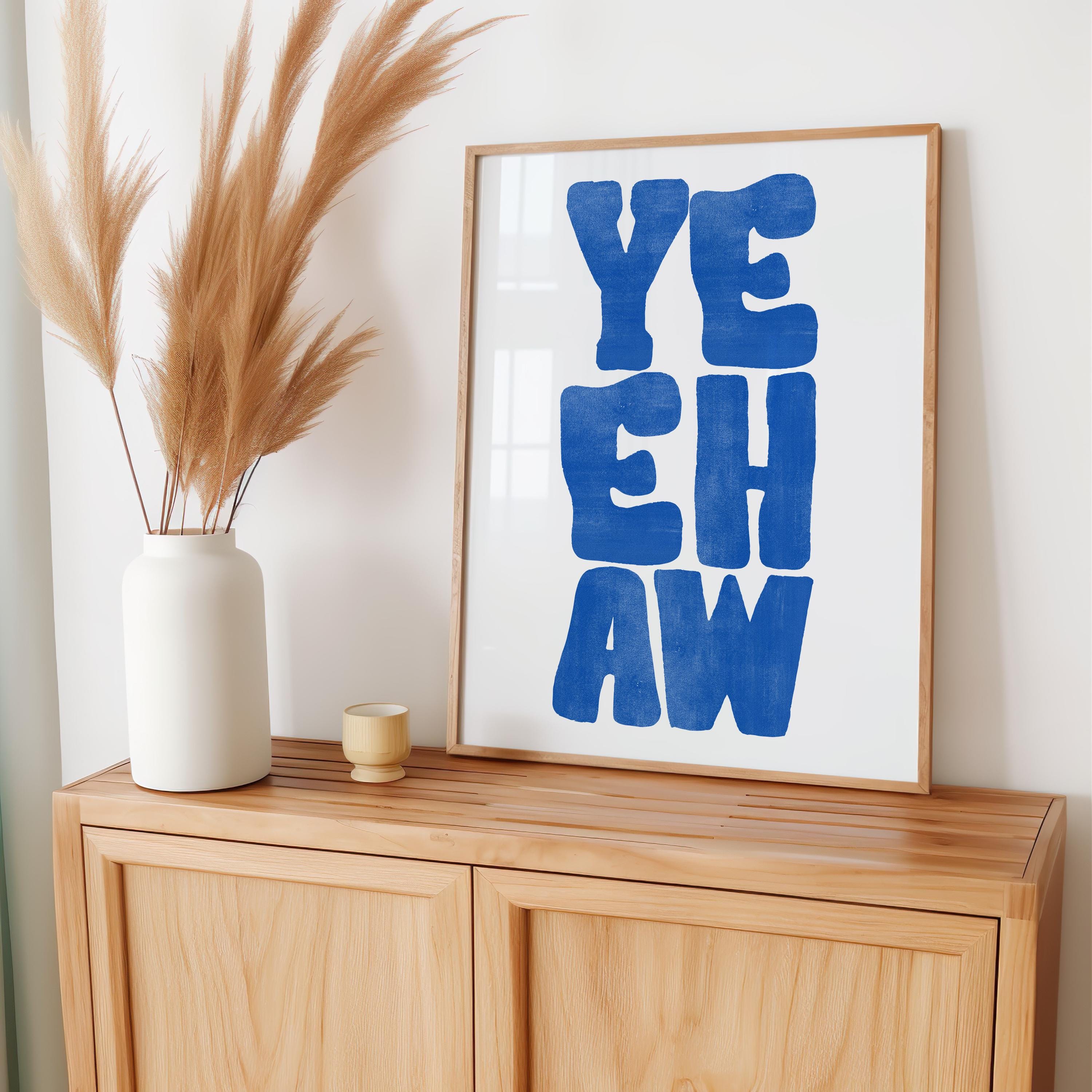Yeehaw Print | Vintage Western Wall Art | Wild West Home Wall Decor ...