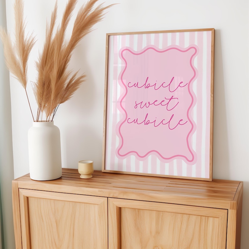 Cubicle Sweet Cubicle Print | Office Quote Poster | Office Wall Decor ...