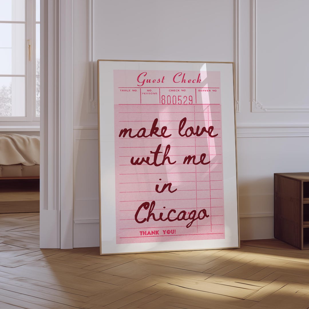 Chicago Print | Pink Chicago Wall Art | Chicago Posters | Chicago ...