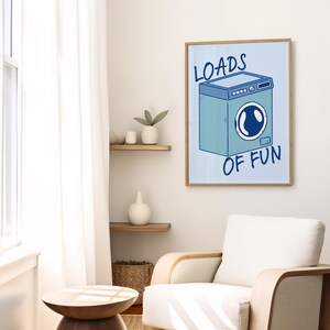 Loads of Fun Print | Funny Laundry Room Print | Cute Quote Poster ...