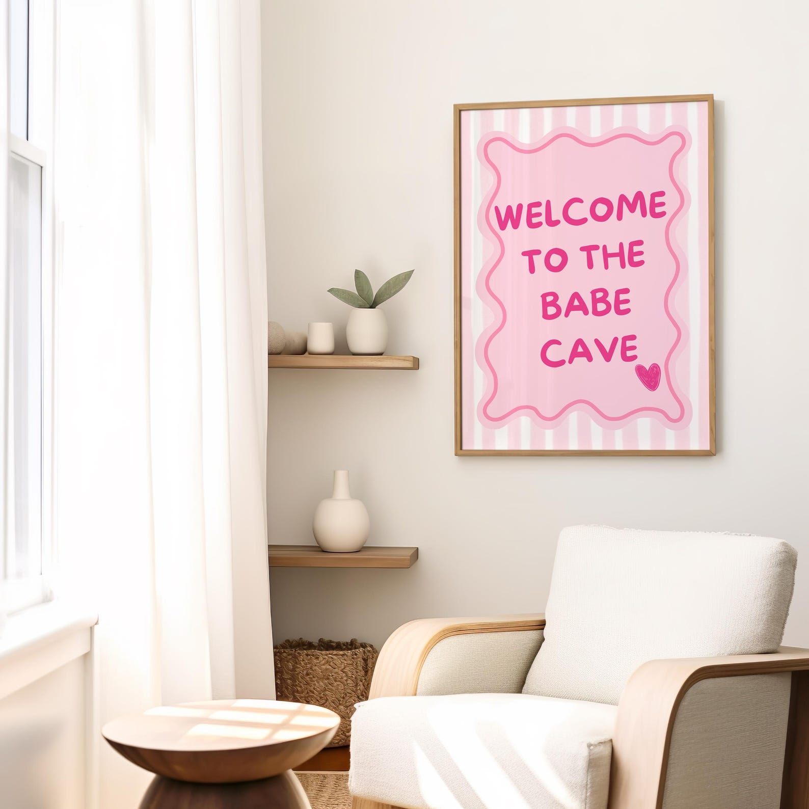 Welcome to the Babe Cave Print | Aesthetic Preppy Poster | Girly Preppy Dorm Art Print | Babe ...