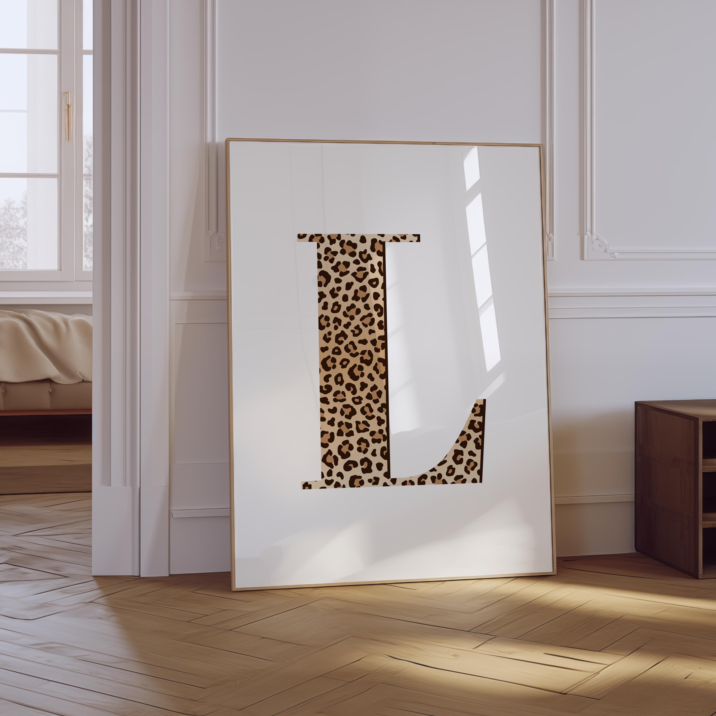 Leopard Print Letter L Poster | Girly Wall Art (digital Download) - Etsy