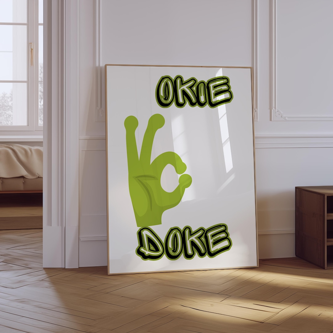 Okie Doke Print | Mid Century Print | Aesthetic Wall Art | Trendy Alien ...