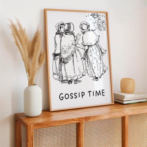 Gossip Poster | Retro Girly Print | Funny Quote Wall Art Print ...