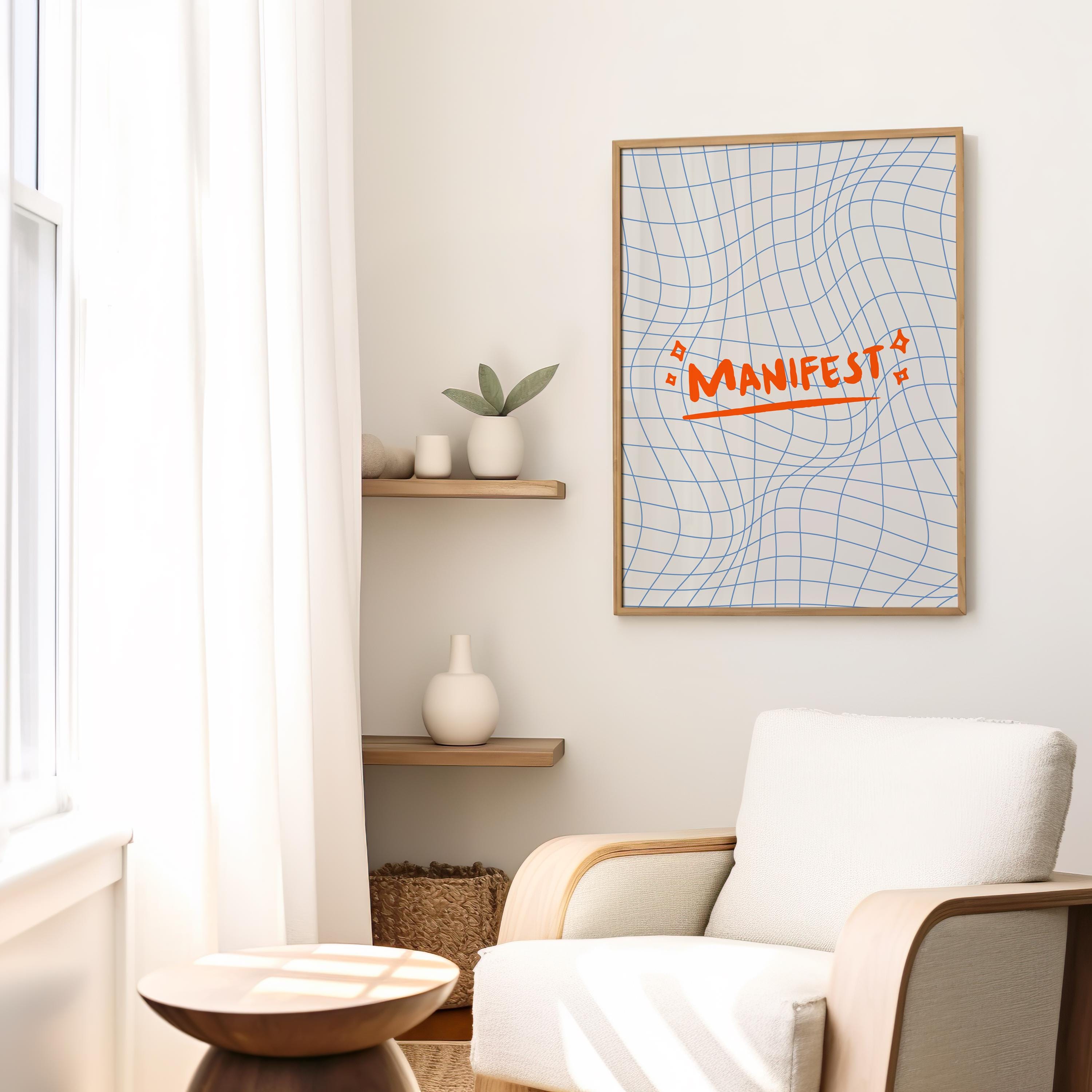 Manifest Art Print | Manifesting Posters | Inspirational Quote Poster ...