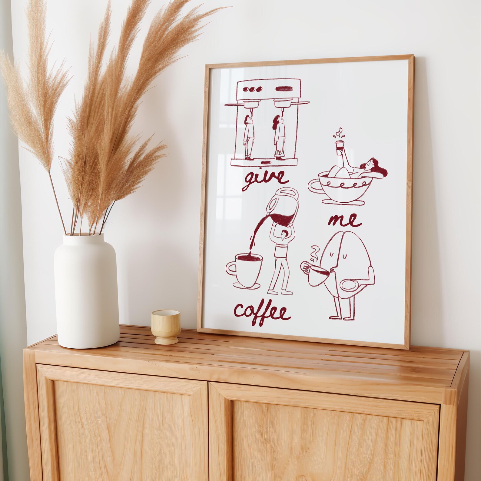 Give Me Coffee Poster | Funny Kitchen Art, Coffee Bar Physical Print - Etsy