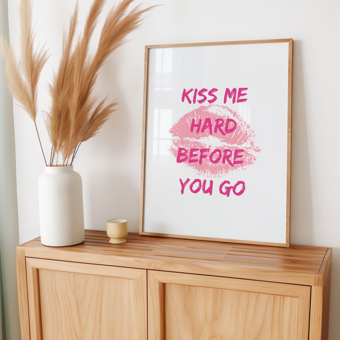 Kiss Poster | Kiss Me Hard Before You Go Poster | Preppy Dorm Poster ...