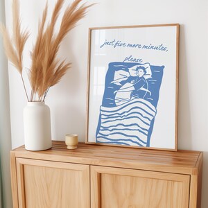 Good Night Poster| Stay in Bed Print | Cute Bedroom Wall Art| Bedroom ...