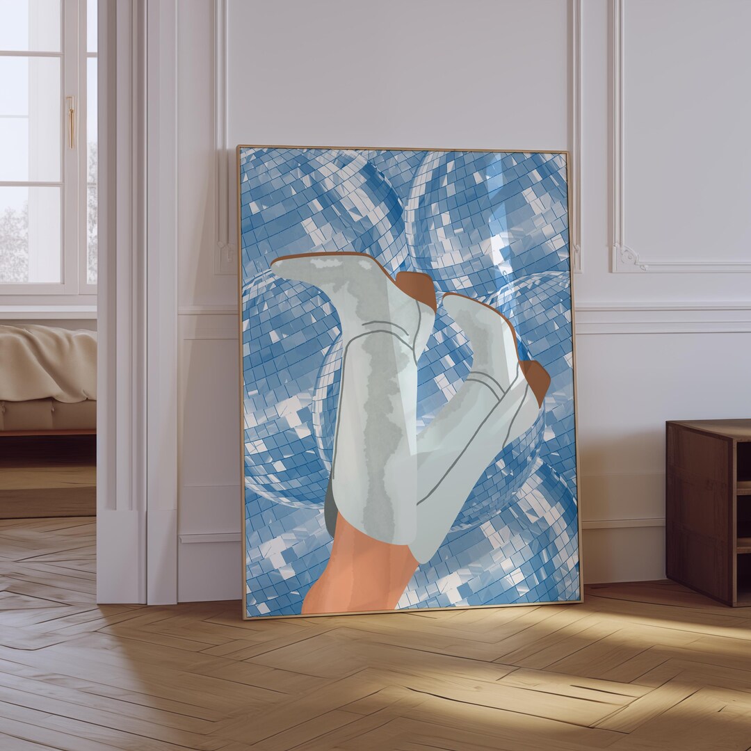 Cowgirl Boots and Disco Ball Poster | Disco Cowgirl Print ...