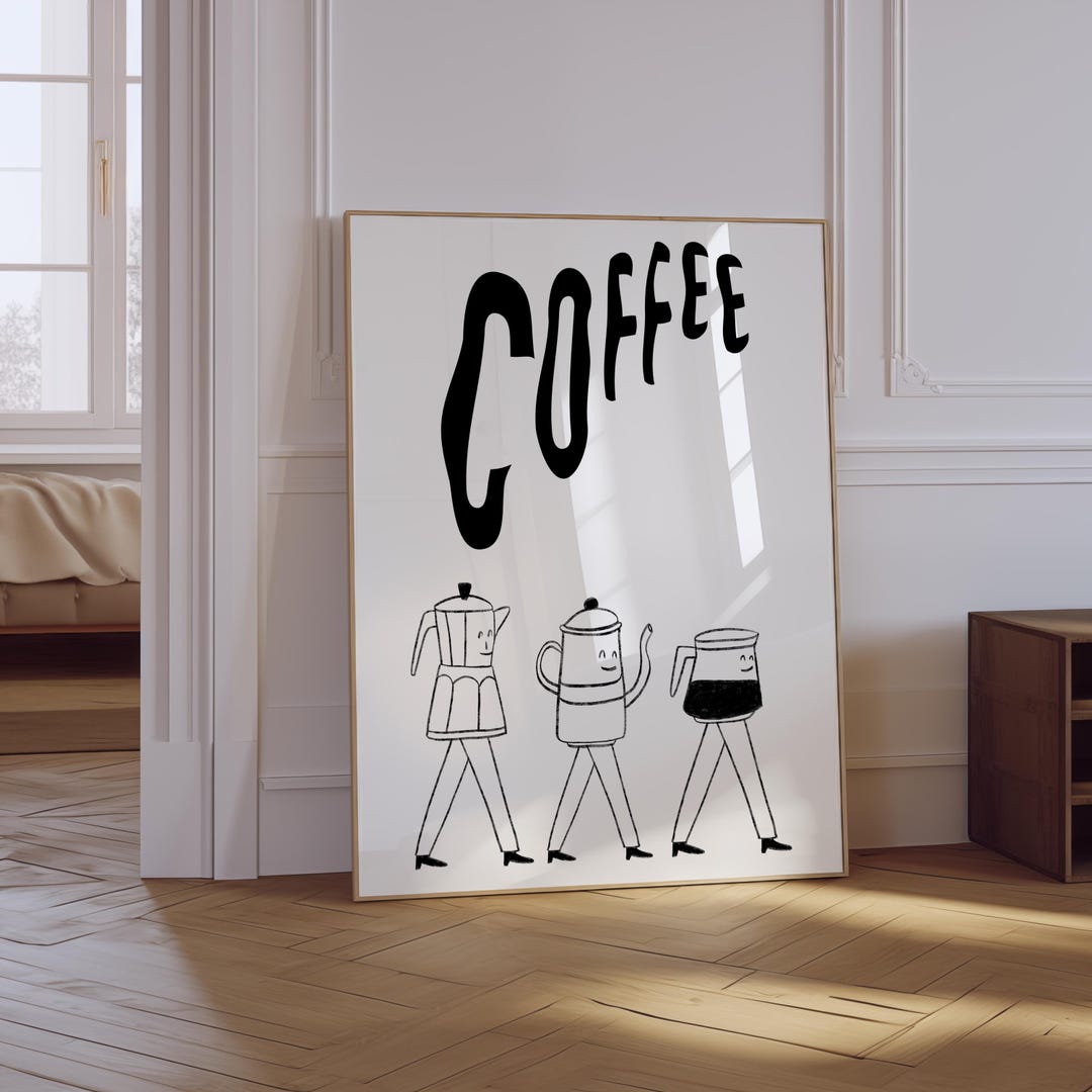 Coffee Poster | Espresso Print | Funny Coffee Print | Trendy Retro ...