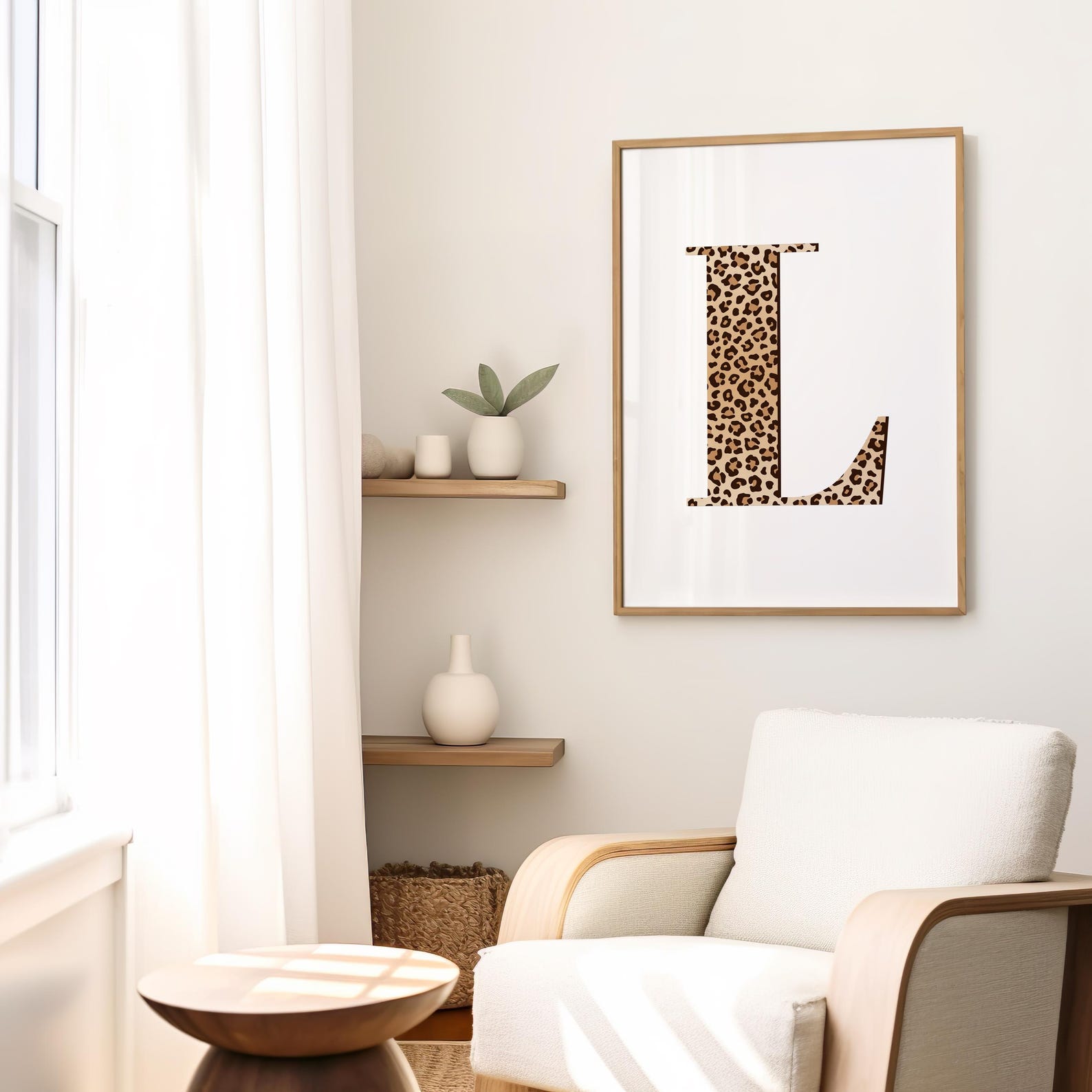 Leopard Print Letter L Poster | Girly Wall Art (digital Download) - Etsy