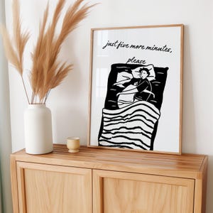 Good Night Poster| Stay in Bed Print | Cute Bedroom Wall Art| Bedroom ...