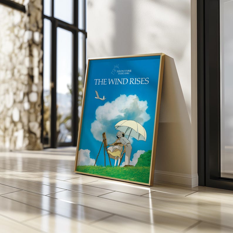 The Wind Rises Poster Nausicaa Totoro Poster Spirited Away Studio ...
