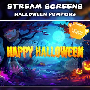 Animated Halloween Stream Screens, Pumpkins Streaming Scenes, Starting ...