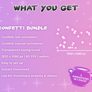 Animated XMAS Cookie Confetti Stream Decoration Overlay, Confetti ...