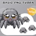 Basic Pngtuber Spider, 4 Transparent Pngs, Animated Kawaii Halloween ...
