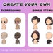 Pngtuber Base, DIY Premade PNG Tuber, Draw Your Own Female Chibi ...