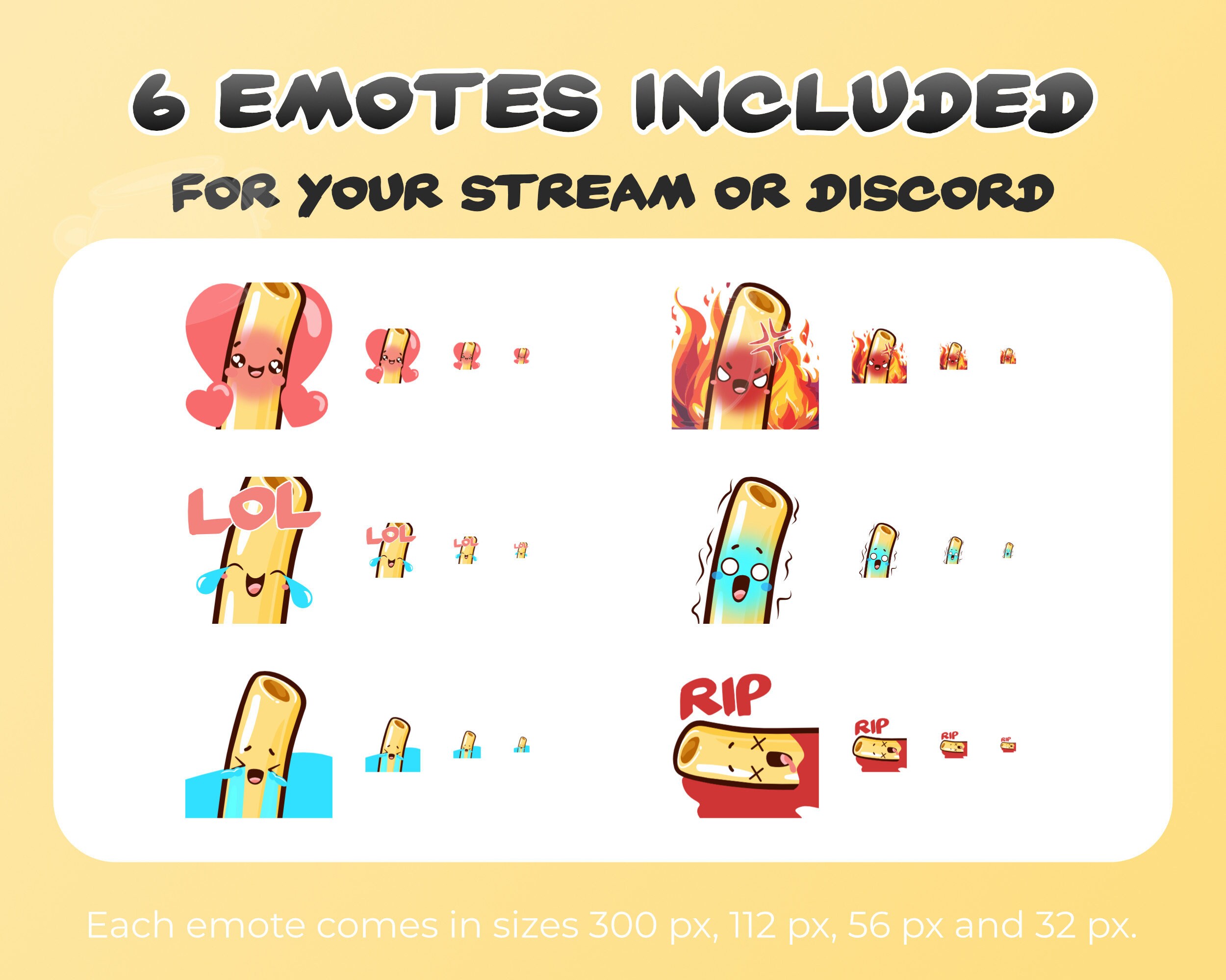 Pngtuber Bundle Pedro the Pasta, With Emote Pack, Animated Kawaii ...