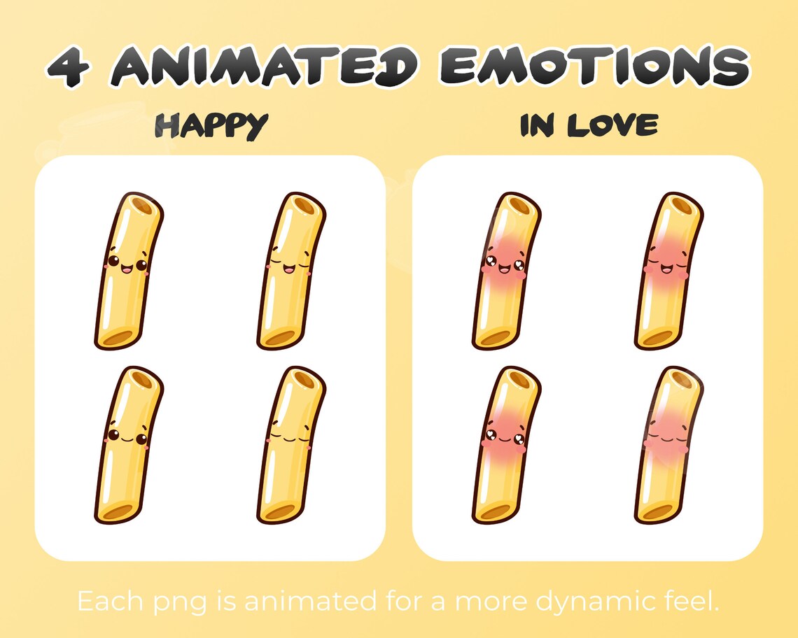 Pngtuber Bundle Pedro the Pasta, With Emote Pack, Animated Kawaii ...