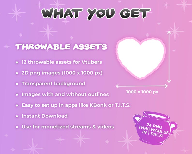 Throwable Bricks | Vtuber Assets | Bundle of 12x 2D PNG | Transparent ...