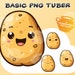 Basic Pngtuber Potato, 4 Transparent Pngs, Animated Kawaii Yellow ...