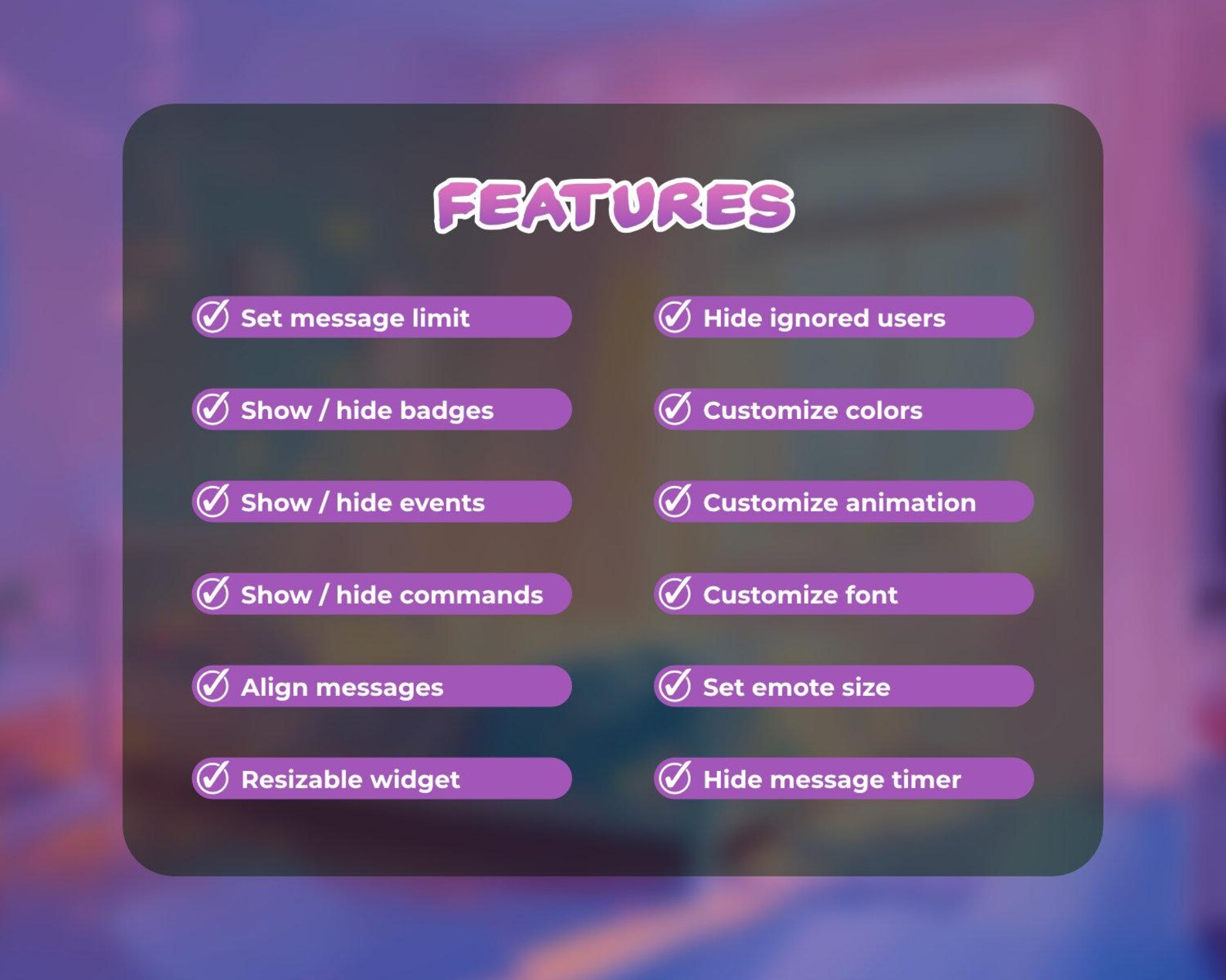 Customizable Chat Widget for Twitch Streamers | Animated Chatbox ...