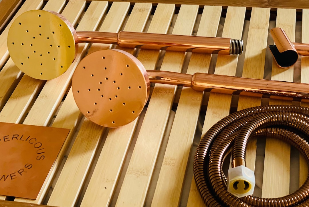 Solid Copper Handheld Shower Head Attachment - Etsy