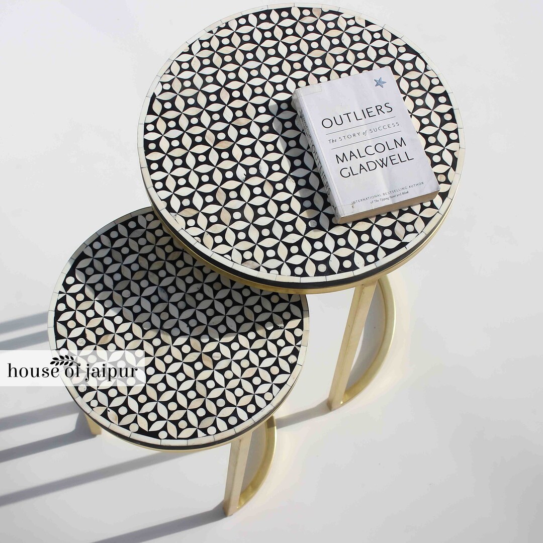 Mother of Pearl Nesting Table, Mother of Pearl End Table, Mother of ...