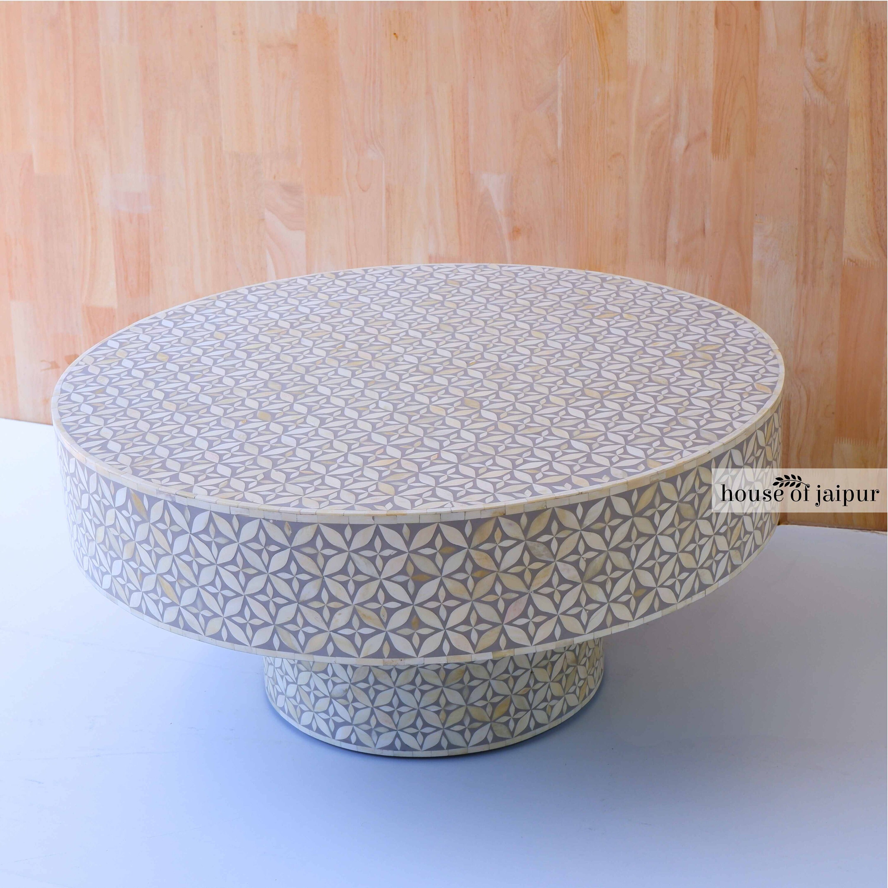 Bone Inlay Coffee Table, Round Bone Inlay Coffee Table - Etsy