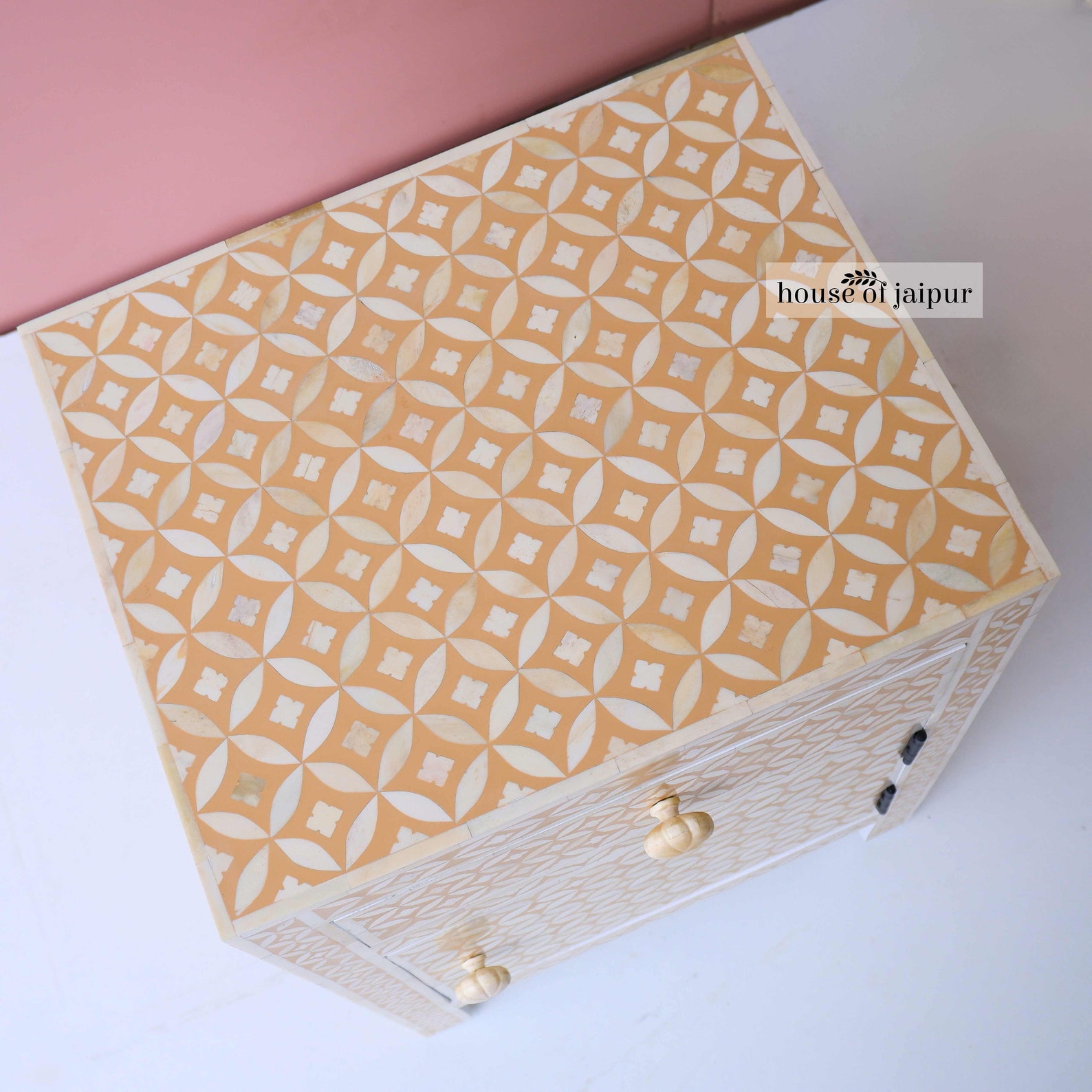 Bone Inlay Side Table, Bone Inlay End Table, Bone Inlay Bed Side Table ...