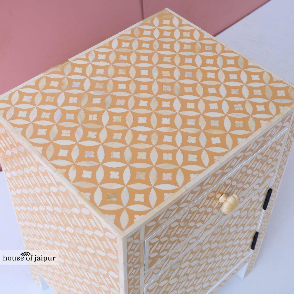 Bone Inlay Side Table, Bone Inlay End Table, Bone Inlay Bed Side Table ...