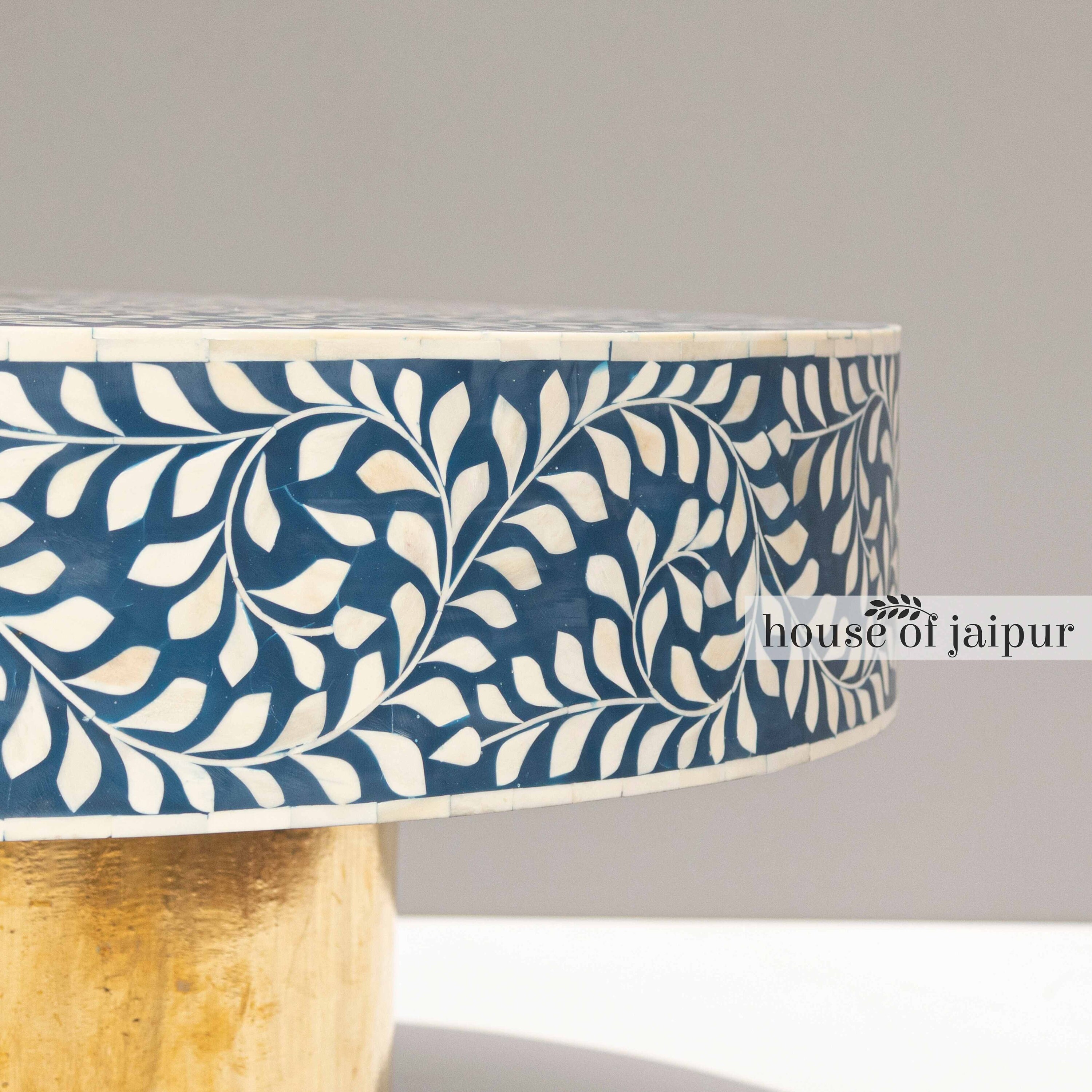 Bone Inlay Coffee Table, Round Bone Inlay Coffee Table - Etsy