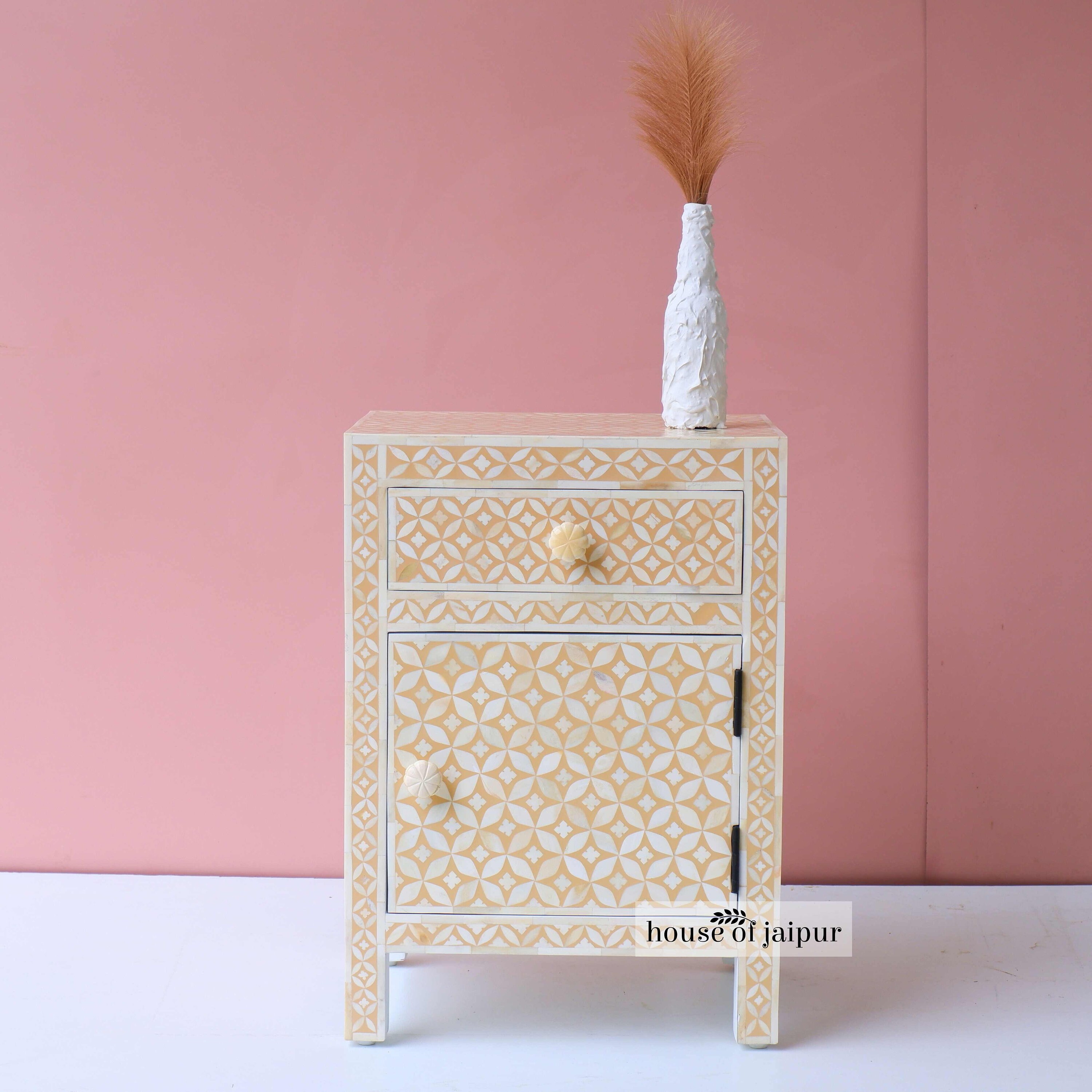 Bone Inlay Side Table, Bone Inlay End Table, Bone Inlay Bed Side Table ...