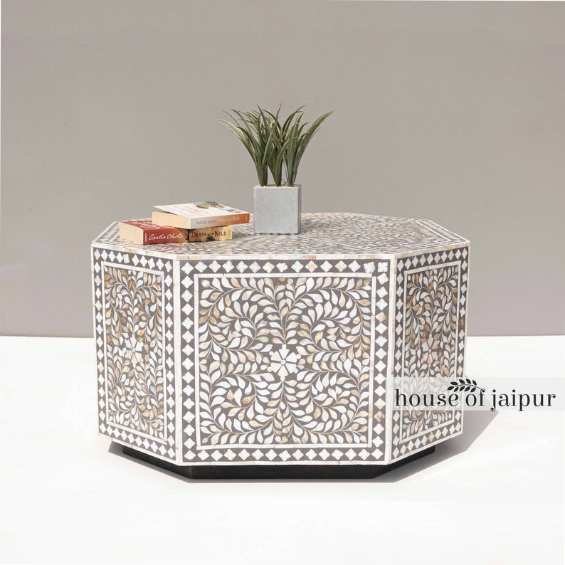 Mother of Pearl Inlay Coffee Table, MOP Coffee Table - Etsy