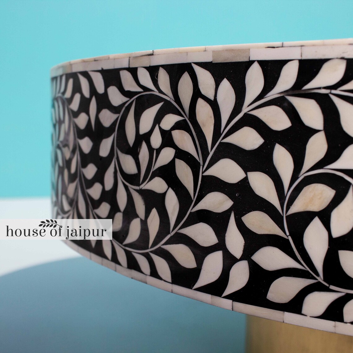 Bone Inlay Coffee Table, Round Bone Inlay Coffee Table - Etsy