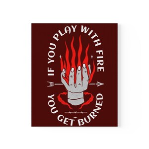 Mystical Witchcraft Poster - 'play With Fire, Get Burned' Pagan Art ...