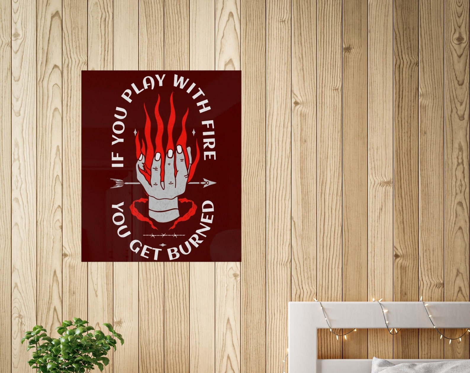 Mystical Witchcraft Poster 'play With Fire, Get Burned' 20x24 - Etsy