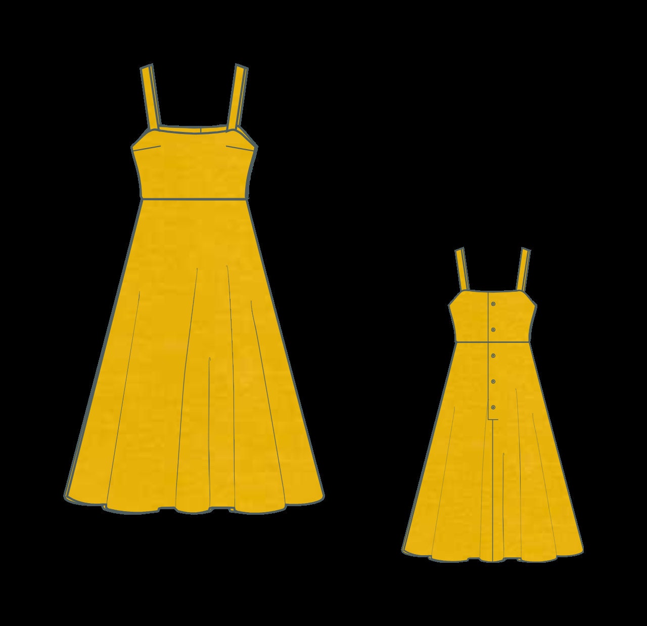 Renaissance Style Double Setrenaissance Dress Patterna0 A4 US Latter US ...