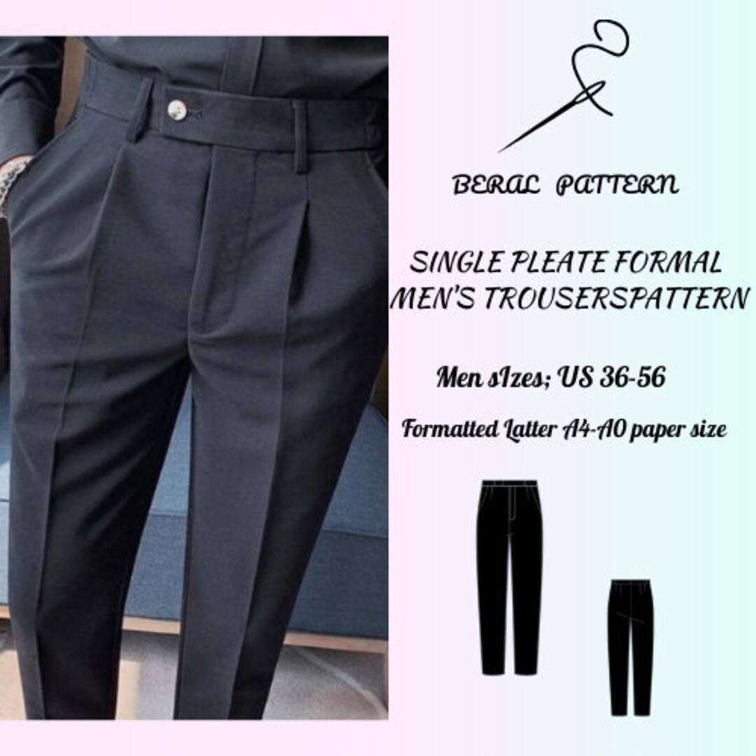 Single Pleated Men's Trousersmen's Trousers Patternmen's Trousers ...