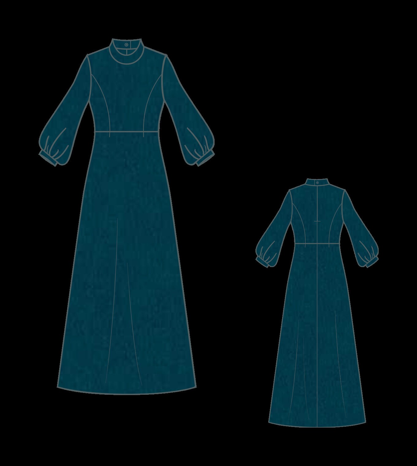 Modest Dress Bishop Long Sleeve Pattern renaissance, Medieval Dressa0 ...