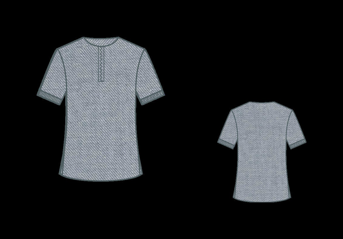 Men's T-shirt Pattern With Zipper Collar| Easy T-shirt Sewing Pattern ...