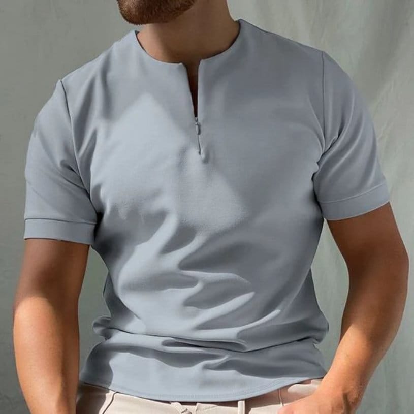 Men's T-shirt Pattern With Zipper Collar| Easy T-shirt Sewing Pattern ...