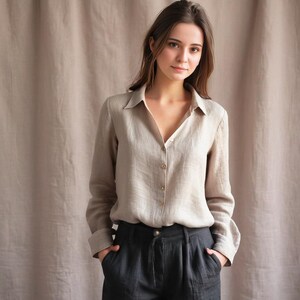 Linen Shirt Sewing Pattern A0-A4 US Second| US 2 to 30 - Etsy