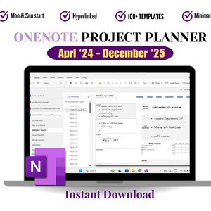 Editable Onenote Planner 2024 2025 for Project Management, 2025 Onenote ...