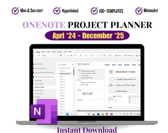 Editable Onenote Planner 2025 for Project Management Onenote Digital ...