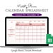 EDITABLE Monthly Calendar 2026 | Excel Spreadsheet Template | Task ...